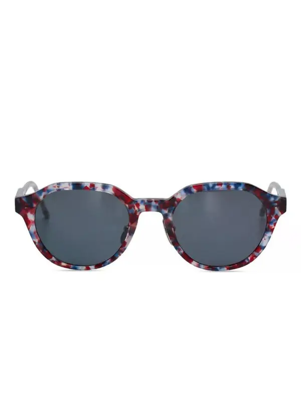 Thom Browne Acetate Oval-frame Sunglasses - Red