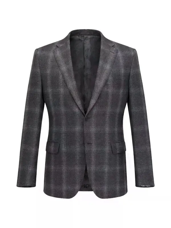 Brioni Plaid V-cut Lapels Jacket