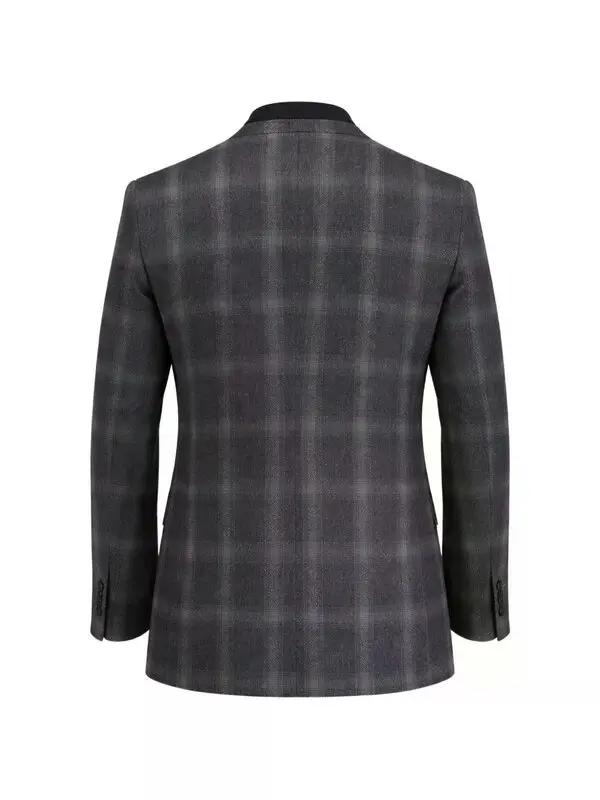 Brioni Plaid V-cut Lapels Jacket
