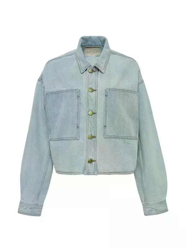 Ulla Johnson Buttoned Denim Cropped Jacket