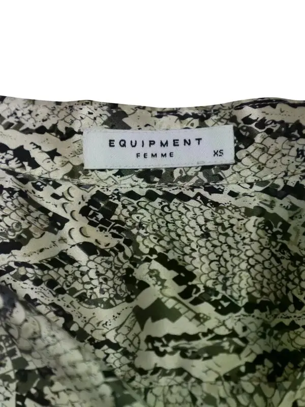 Equipment Snake-skin Print Blouse