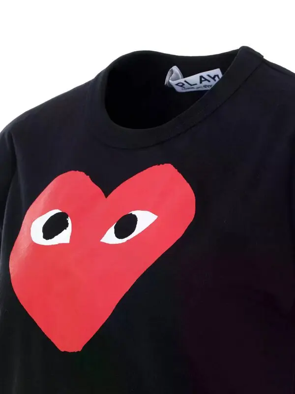 Play Comme Des Garcon Heart-print Crew-neck T-shirt