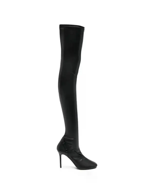 COURREGES Oblique Knee-high Boots - Black