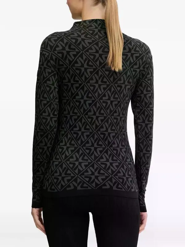 NEWLAND Geometric-pattern Zip-front Sweatshirt