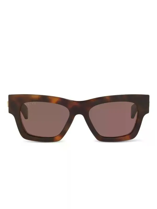 Gucci Rectangle-frame Sunglasses - Brown