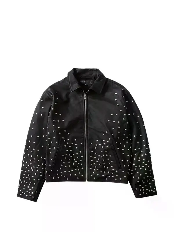 WHO DECIDES WAR BY EV BRAVADO Studded Trucker Jacket