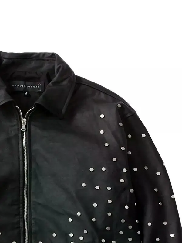 WHO DECIDES WAR BY EV BRAVADO Studded Trucker Jacket