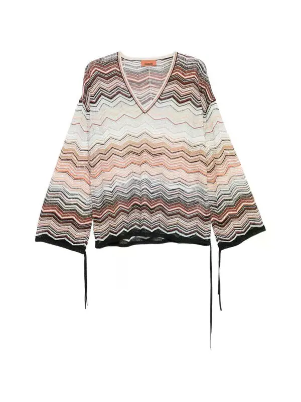 Missoni V-neck Chevron Top