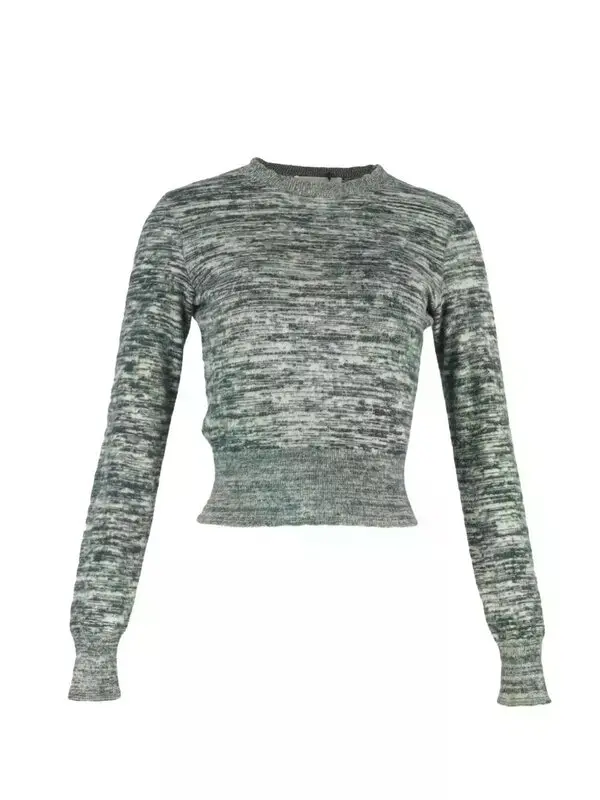 Victoria Beckham Cropped Marled Sweater