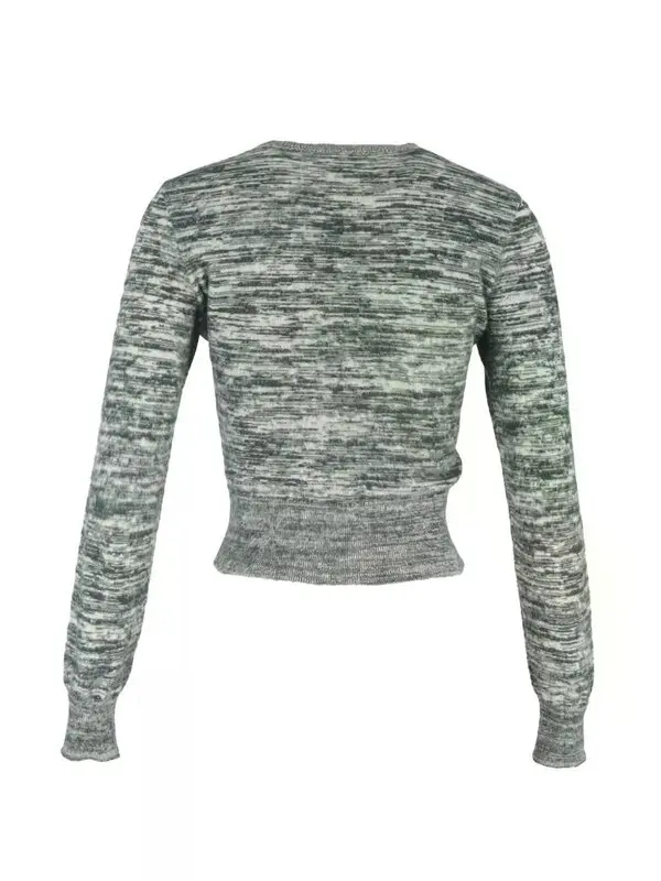 Victoria Beckham Cropped Marled Sweater
