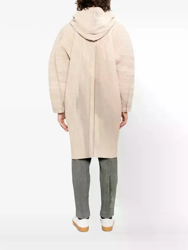 Issey Miyake Pleated Single-breasted Coat