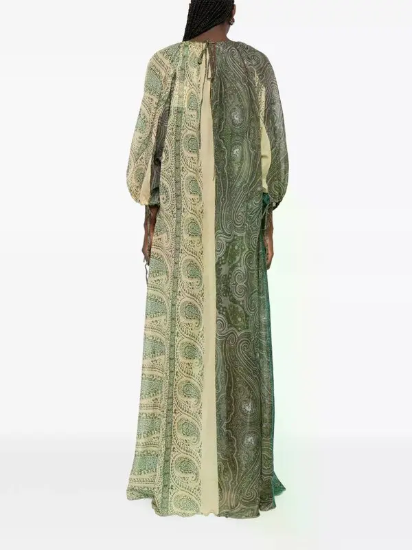 PIERRE-LOUIS MASCIA Hawn Paisley Maxi Dress - Green
