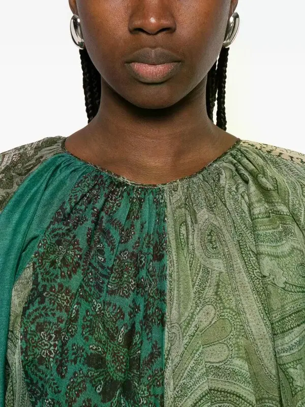PIERRE-LOUIS MASCIA Hawn Paisley Maxi Dress - Green