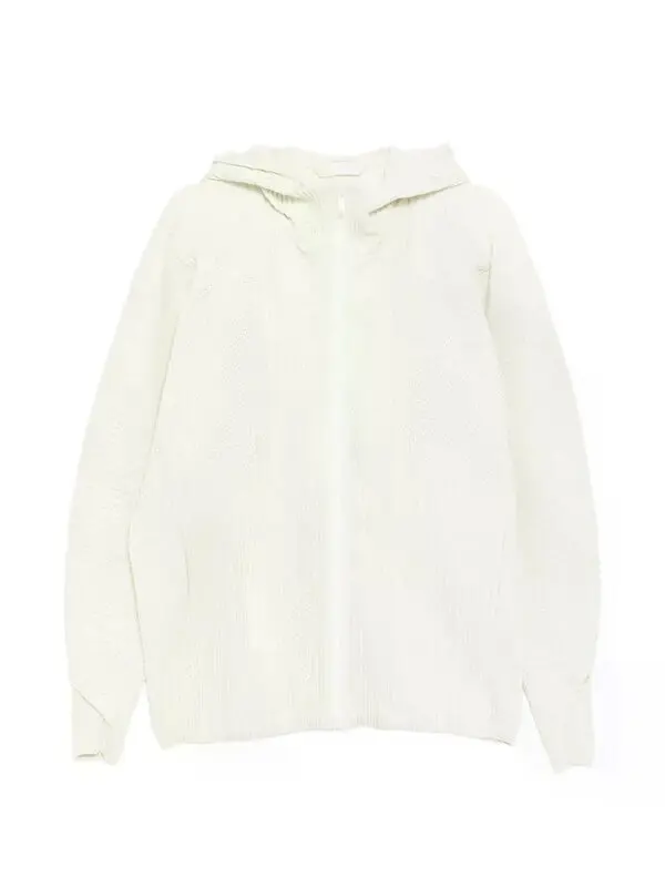 Issey Miyake Wickerwork Pleated Jacket - Neutrals