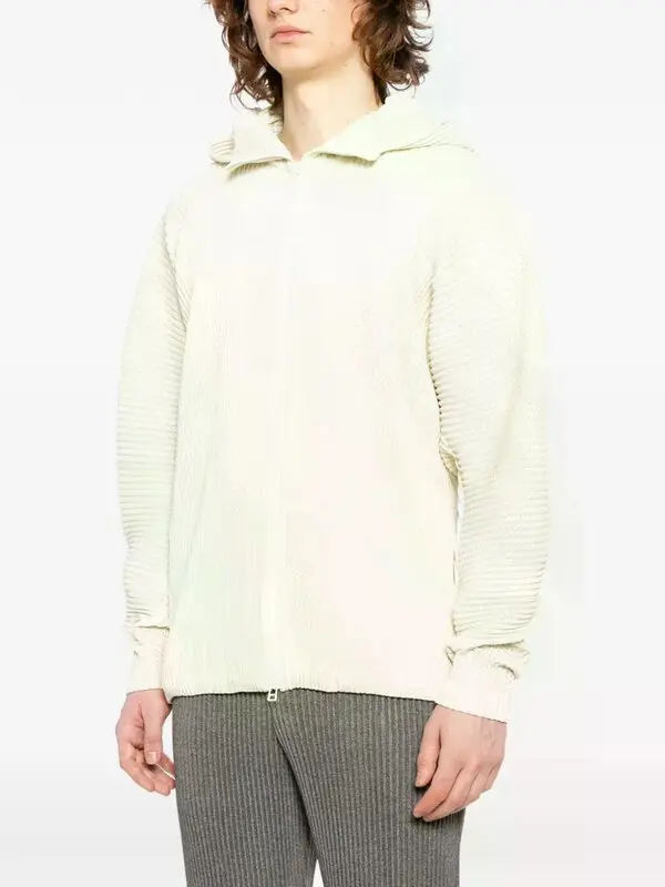 Issey Miyake Wickerwork Pleated Jacket - Neutrals