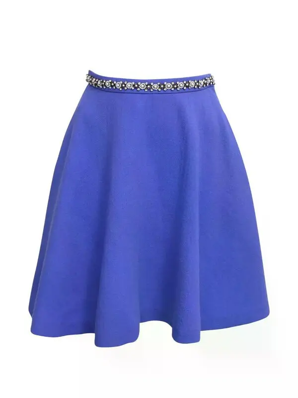 Miu Miu Rhinestone-embellished Waistband Mini Skirt