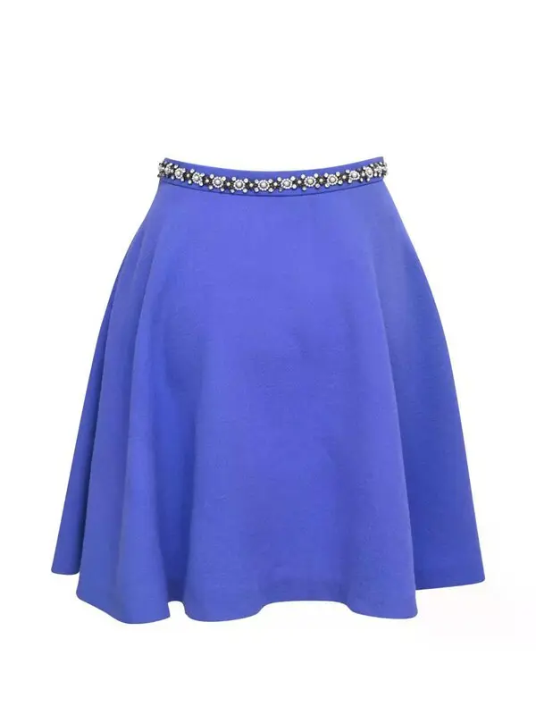 Miu Miu Rhinestone-embellished Waistband Mini Skirt