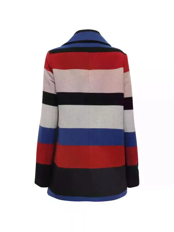 Moschino Striped Double-breasted Pea Coat