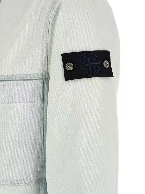 Stone Island Logo-badge Denim Jacket