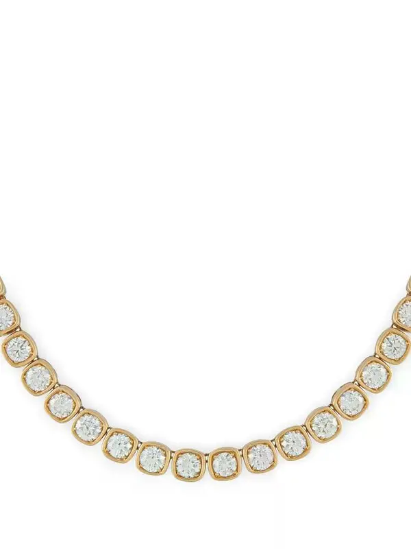 LB EXCLUSIVE 18k Yellow Diamond Cushion Link Necklace - Gold