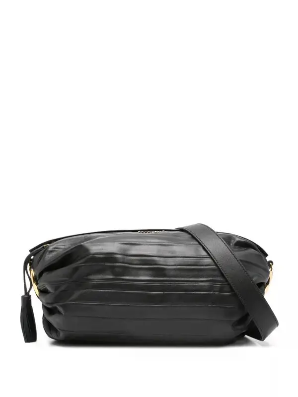 COCCINELLE Logo-lettering Leather Satchel - Black