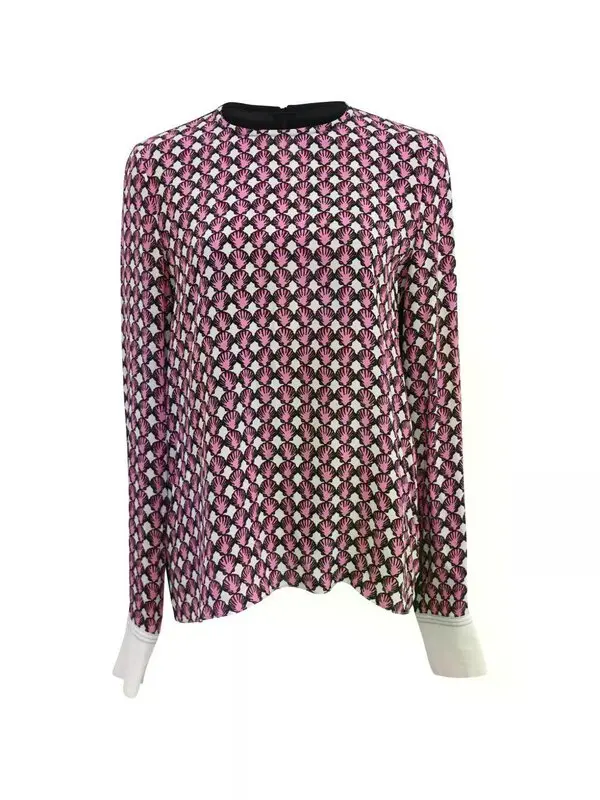 Marni Shell-print Long-sleeve Blouse