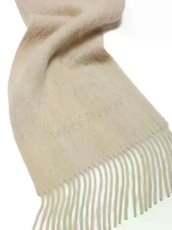 Acne Studios Oatmeal Fringed Scarf