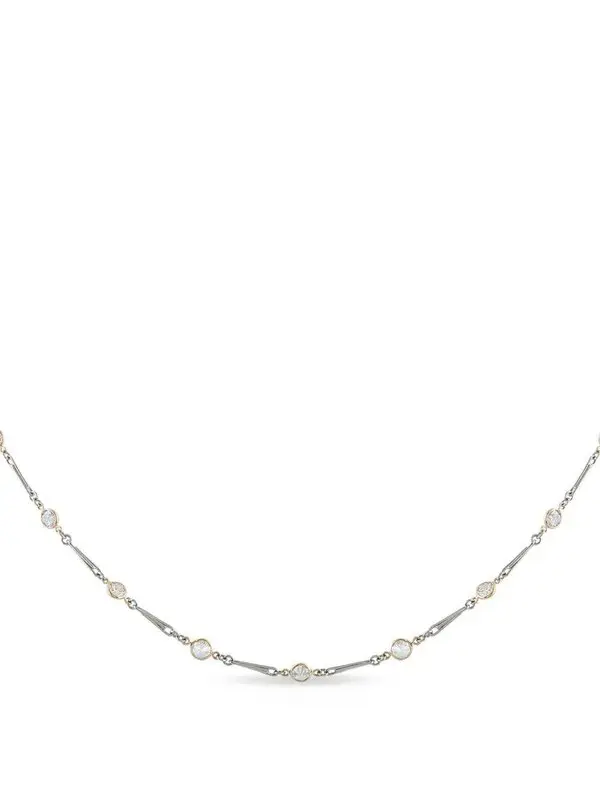 LB EXCLUSIVE Diamond Platinum Yellow Gold Necklace - Silver