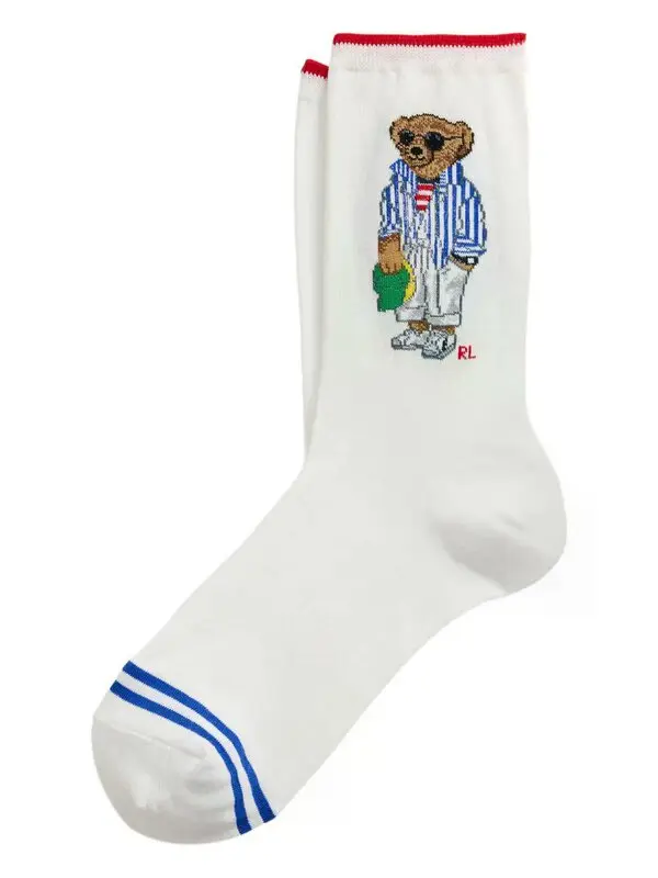 Polo Ralph Lauren Bear-motif Socks - White