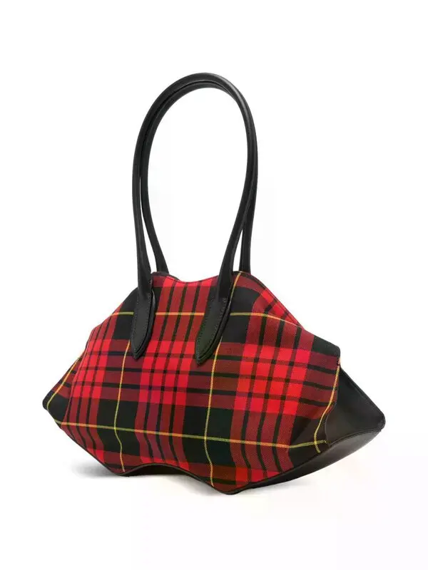 Alexander McQueen Tartan Manta Shoulder Bag - Red