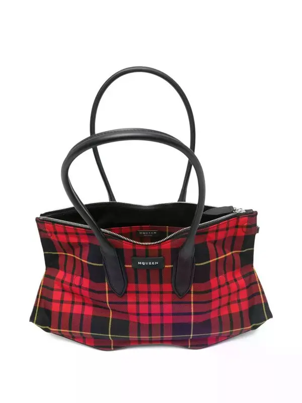 Alexander McQueen Tartan Manta Shoulder Bag - Red