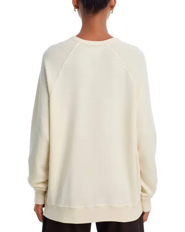 The Great. Heart Sweatshirt - White Red