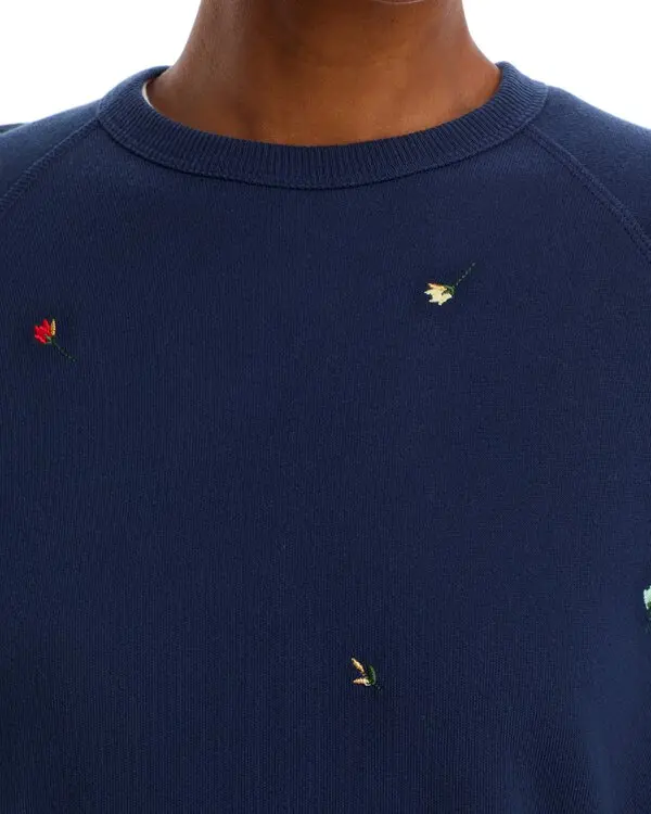 The Great. Floral College Sweatshirt