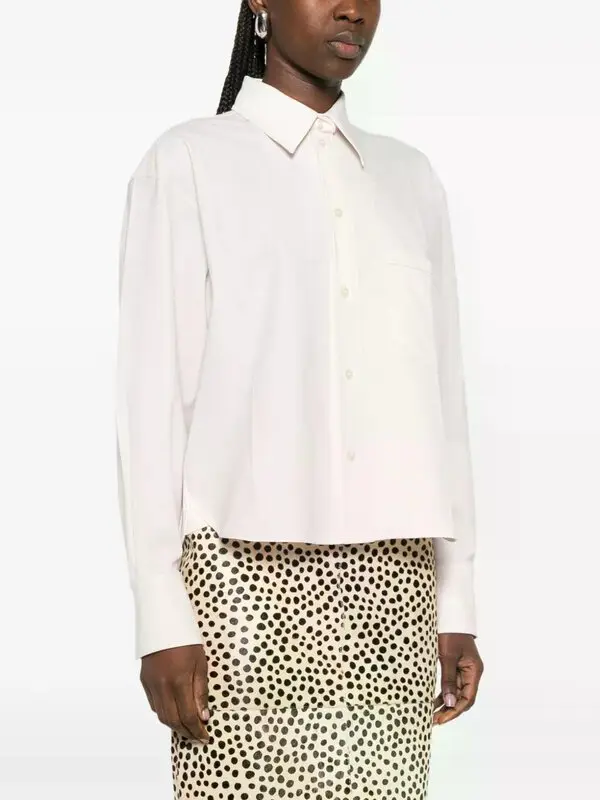 Victoria Beckham Cropped Long-sleeve Shirt