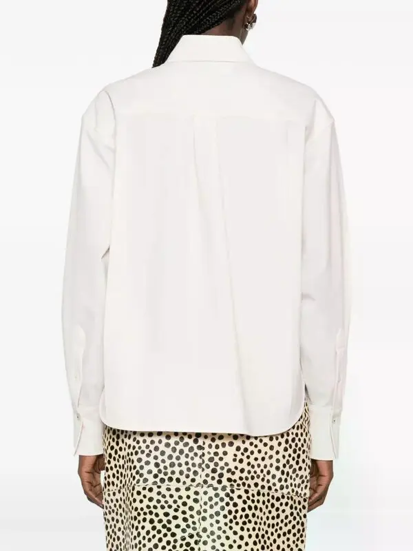 Victoria Beckham Cropped Long-sleeve Shirt