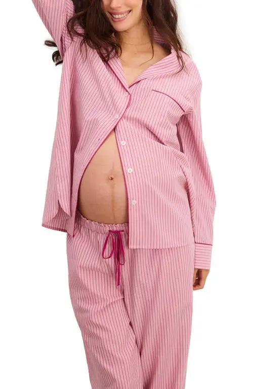 Hatch The Striped Cotton Classic Pj Set