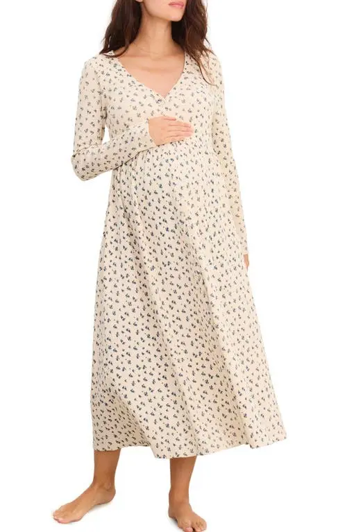 Hatch Printed Waffle Nursing Dress