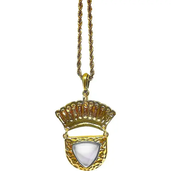 LUNAVERSOUL Clear Quartz Venilia Necklace - Gold/clear