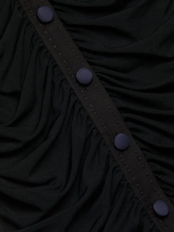 L'Agence Adriana Ruched Midi Dress