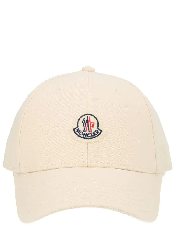 Moncler Baseball Cap With Logo - Ivory