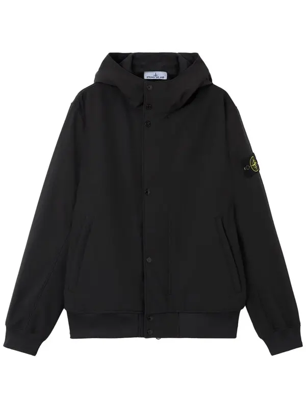 Stone Island Hooded Parka - Black