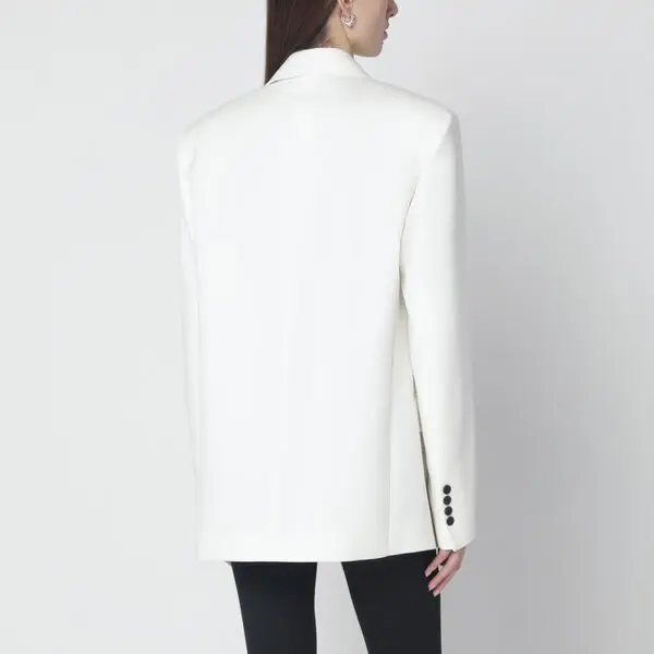 THE FRANKIE SHOP Double-breasted Wool-blend Jacket - White