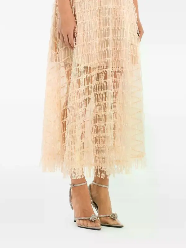 POST MERIDIEM Round-neck Midi Dress