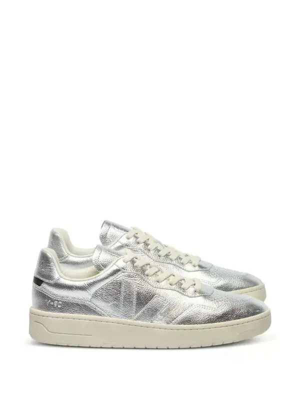 VEJA V-90 Logo Detail Sneakers - Silver