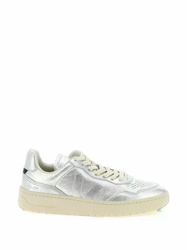 VEJA V-90 Logo Detail Sneakers - Silver
