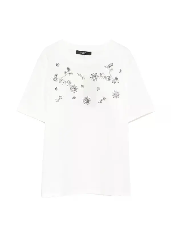 Max Mara Floral Print T-shirt - White