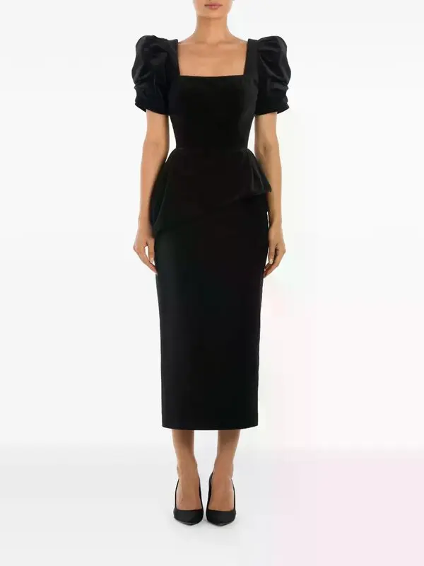 POST MERIDIEM Peplum Maxi Skirt