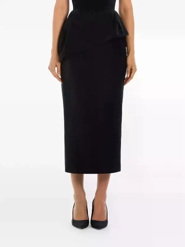 POST MERIDIEM Peplum Maxi Skirt