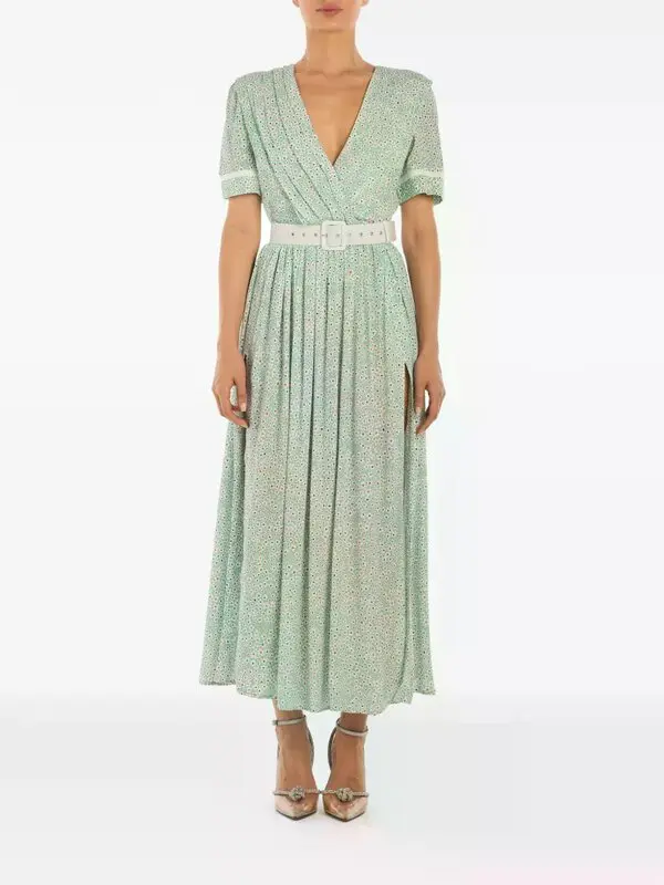 POST MERIDIEM Side-split Midi Dress - Green