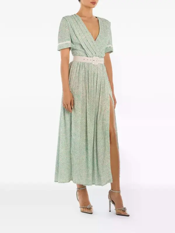 POST MERIDIEM Side-split Midi Dress - Green